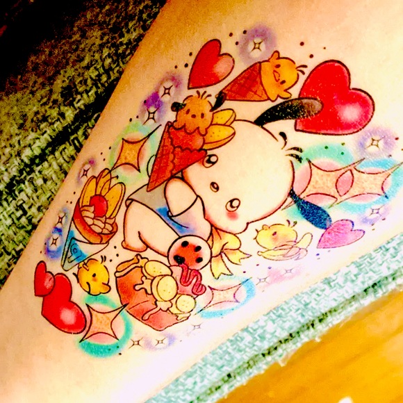 Sanrio | Makeup | Temporary Tattoo Pochacco Sanrio Faux Tattoo | Poshmark